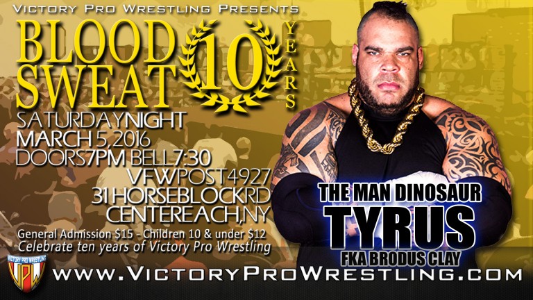 The Man Dinosaur Tyrus will be at Blood Sweat and 10 Years! – Victory ...